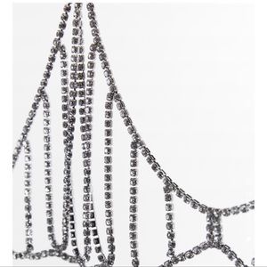 Zara | Tops | Zara Rhinestone Jewel Top | Poshmark